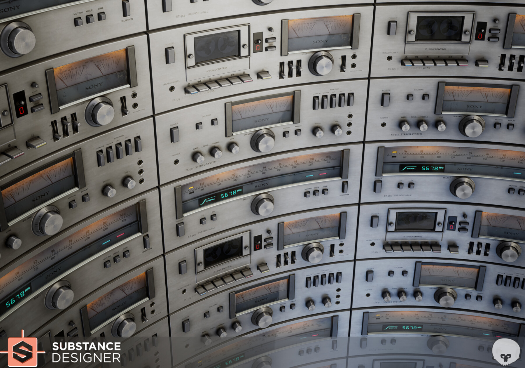 ArtStation - Stereo System Material - SBS + SBSAR + Free 2K Textures ...