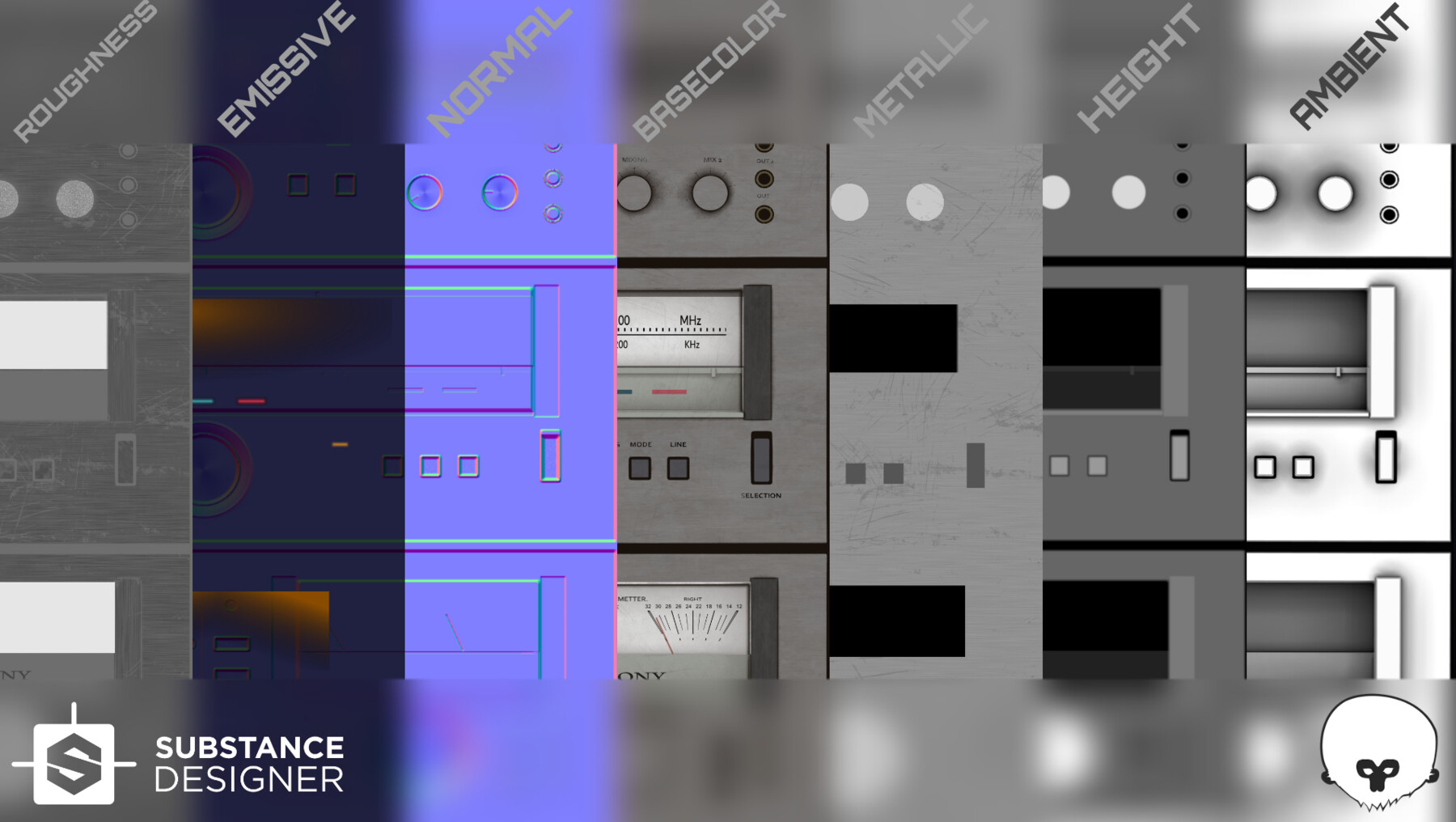 ArtStation - Stereo System Material - SBS + SBSAR + Free 2K Textures ...
