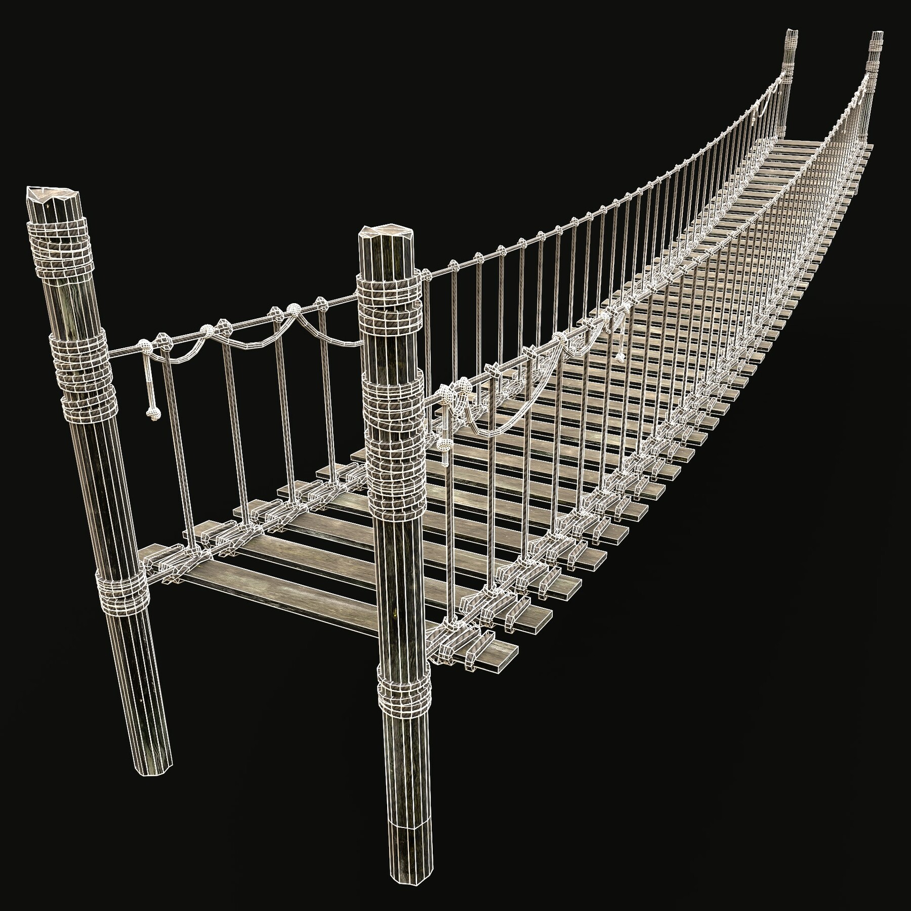 ArtStation - ROPE BRIDGE WOODEN PLATFORM CONSTRUCTION AAA NEXTGEN ...