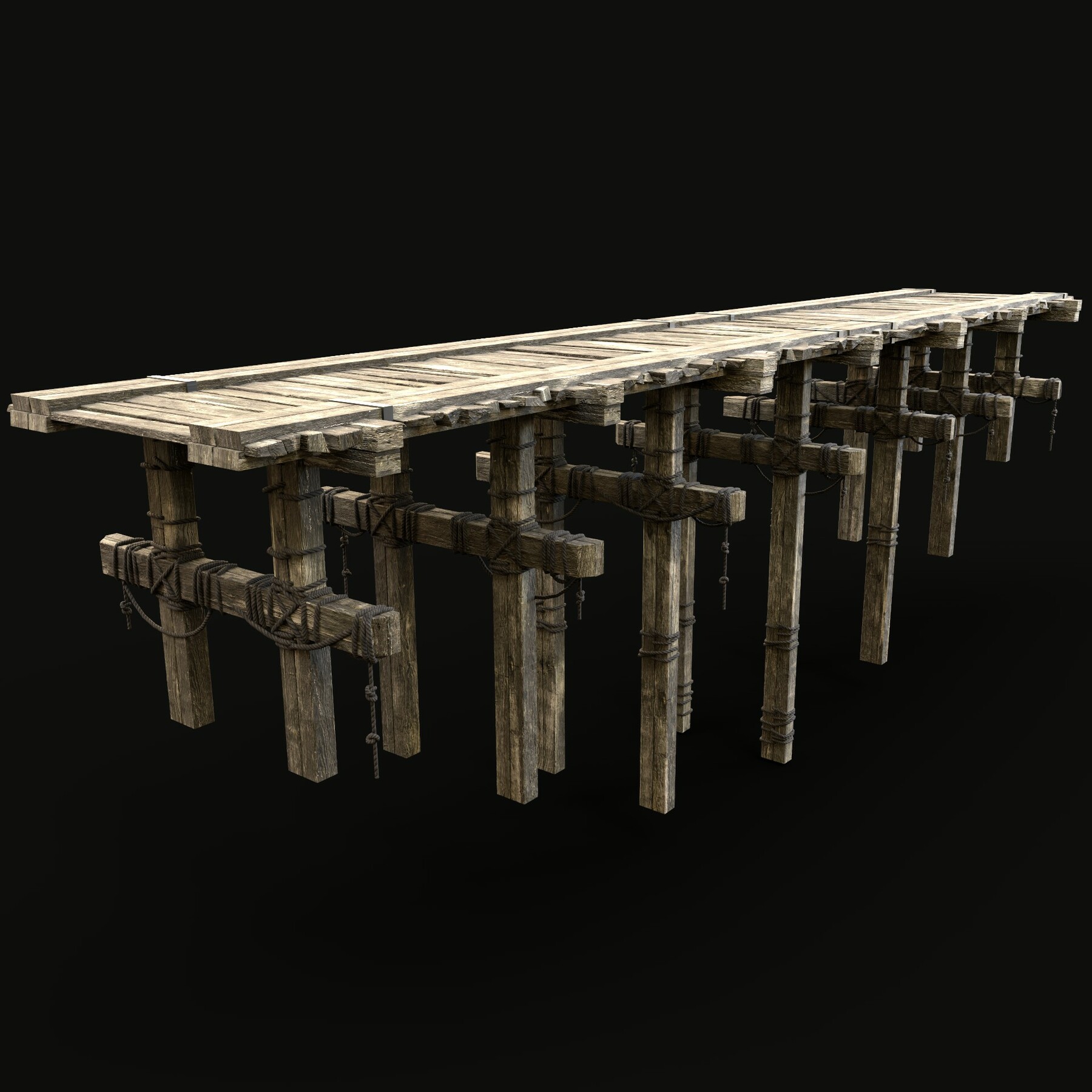 ArtStation - WOODEN BRIDGE MEDIEVAL PLATFORM CONSTRUCTION PACK ...