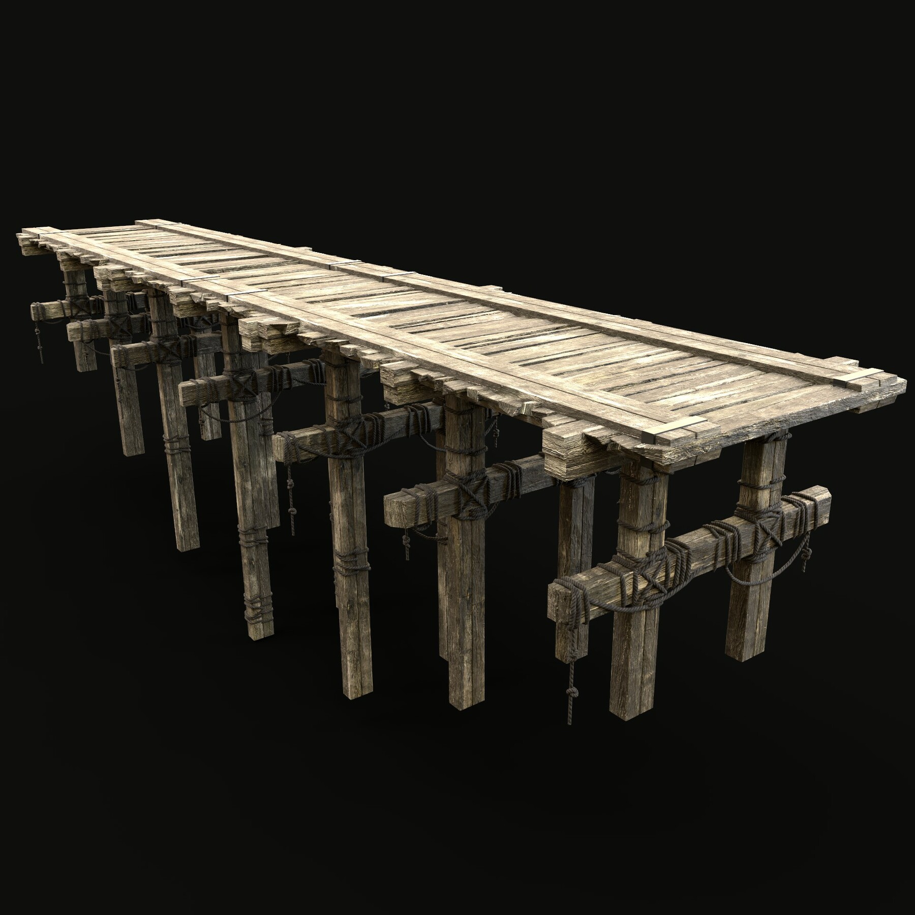 ArtStation - WOODEN BRIDGE MEDIEVAL PLATFORM CONSTRUCTION PACK ...