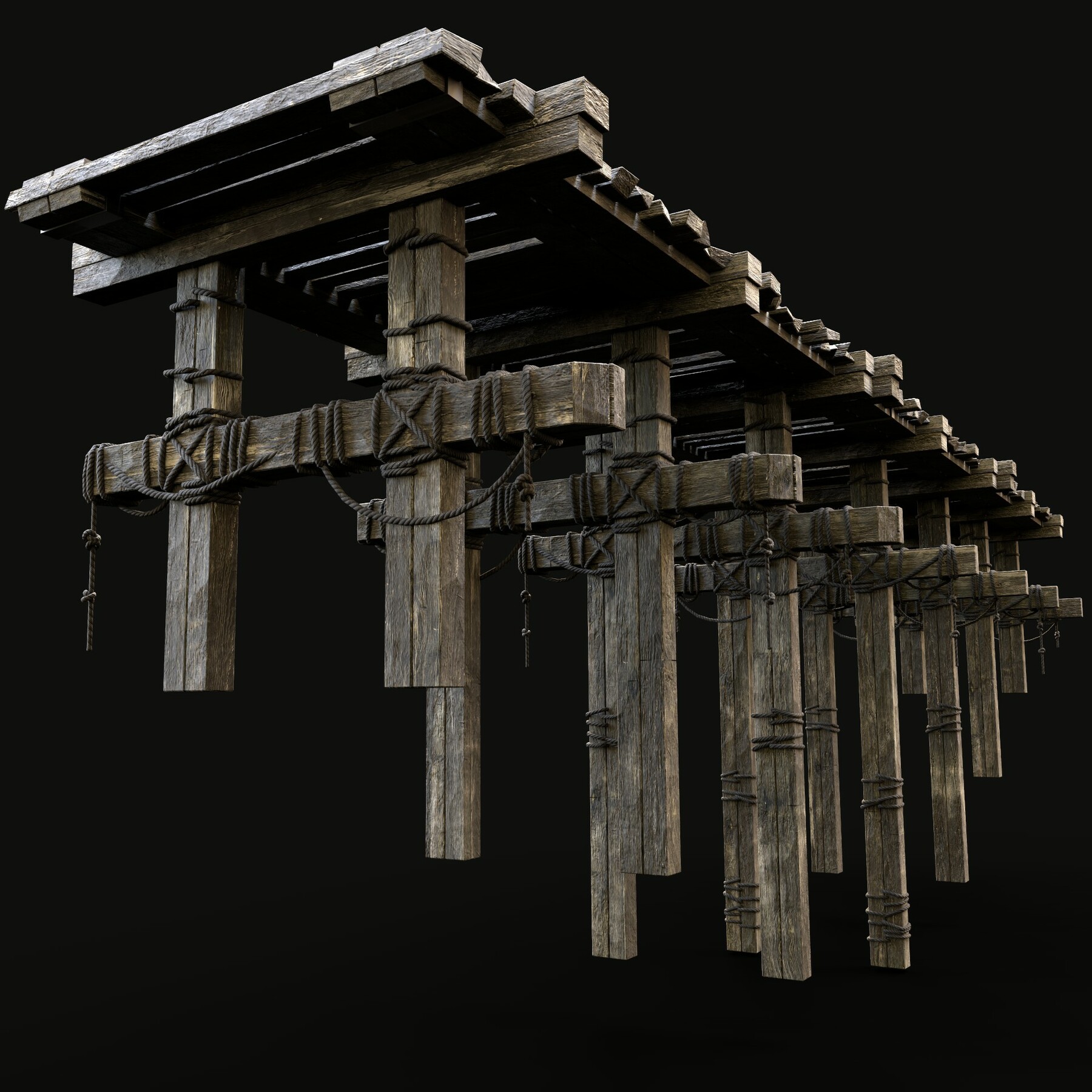 ArtStation - WOODEN BRIDGE MEDIEVAL PLATFORM CONSTRUCTION PACK ...