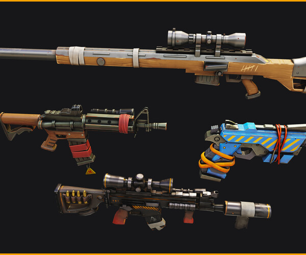 ArtStation - Stylized Game Ready Weapons Collection | Game Assets