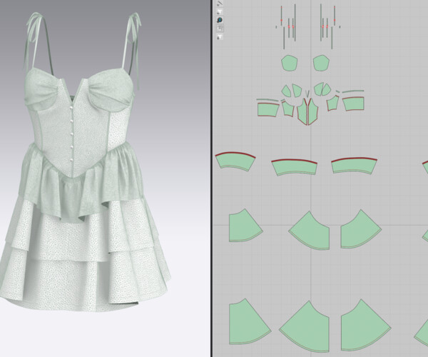 ArtStation - ZEra clothes studio _Spring dress | Game Assets
