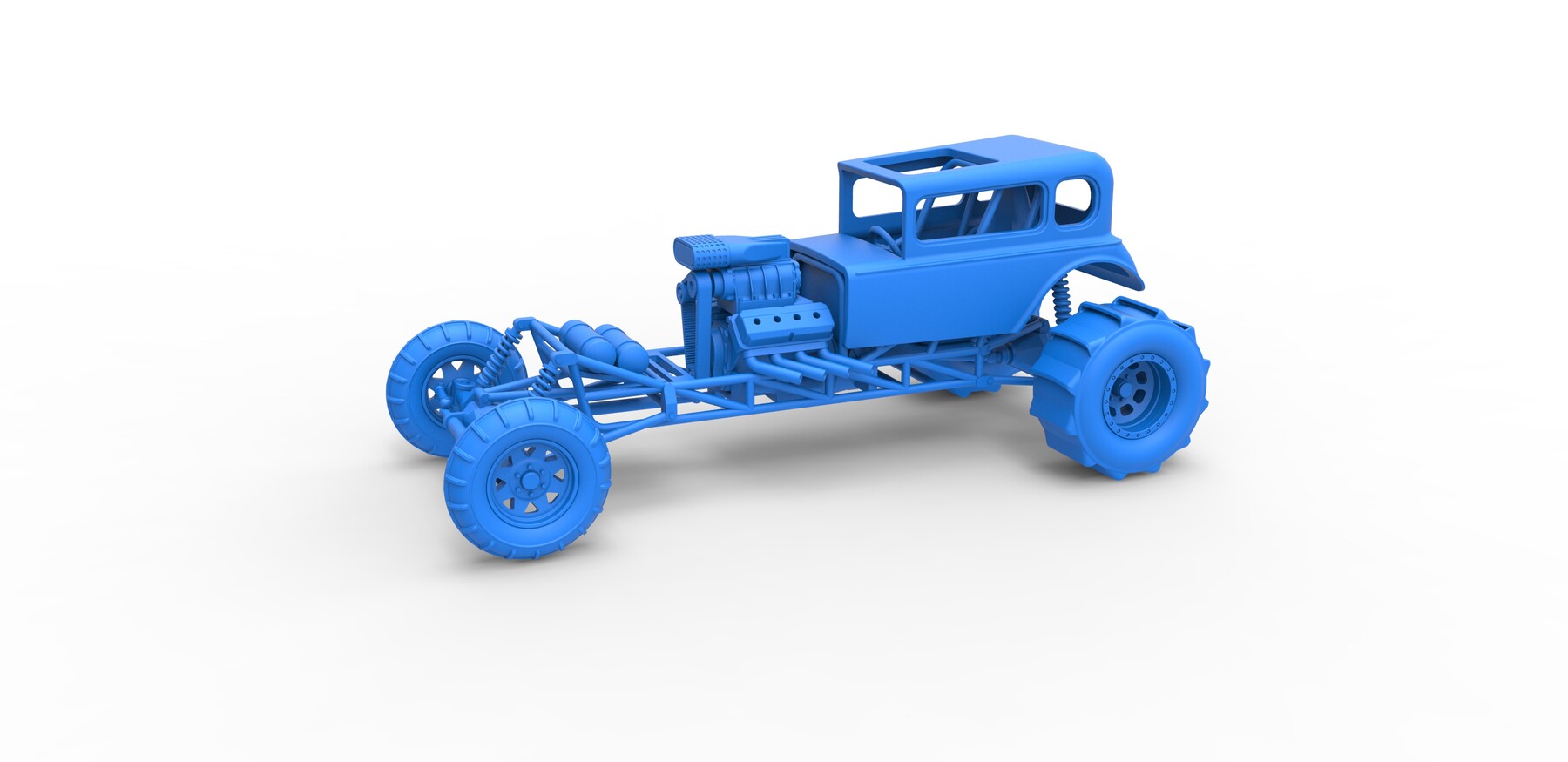 ArtStation - 3D printable Diecast Mud dragster Hot Rod Scale 1 to 25 ...