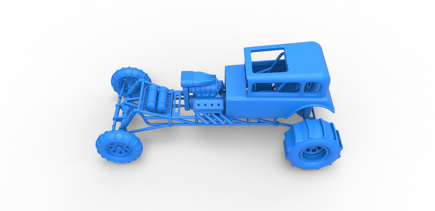 ArtStation - 3D printable Diecast Mud dragster Hot Rod Scale 1 to 25 ...