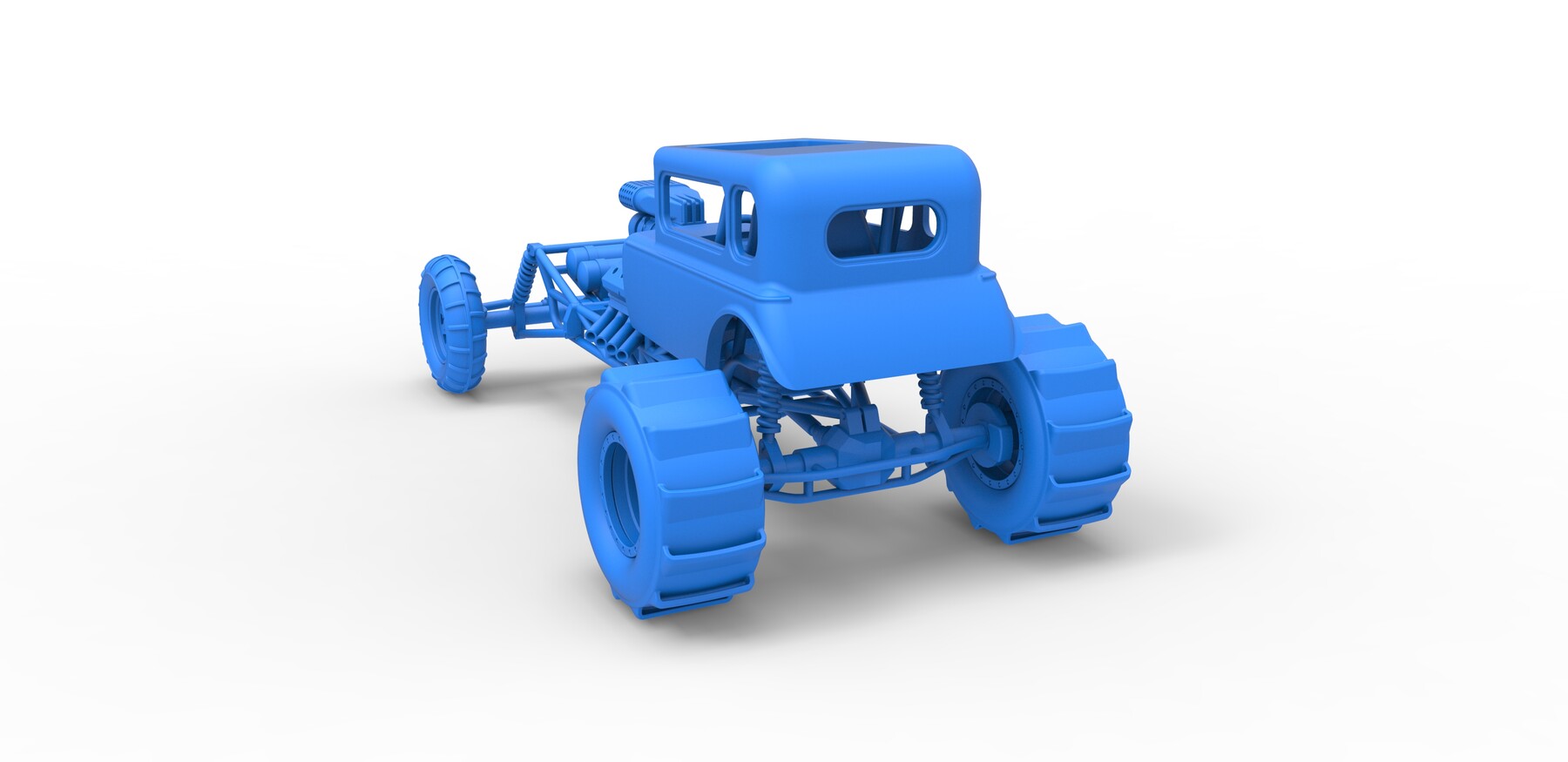 ArtStation - 3D printable Diecast Mud dragster Hot Rod Scale 1 to 25 ...