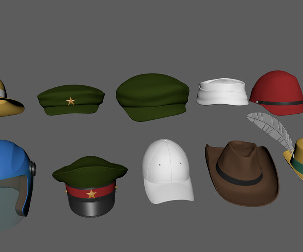 ArtStation - 11 hats collection | Resources