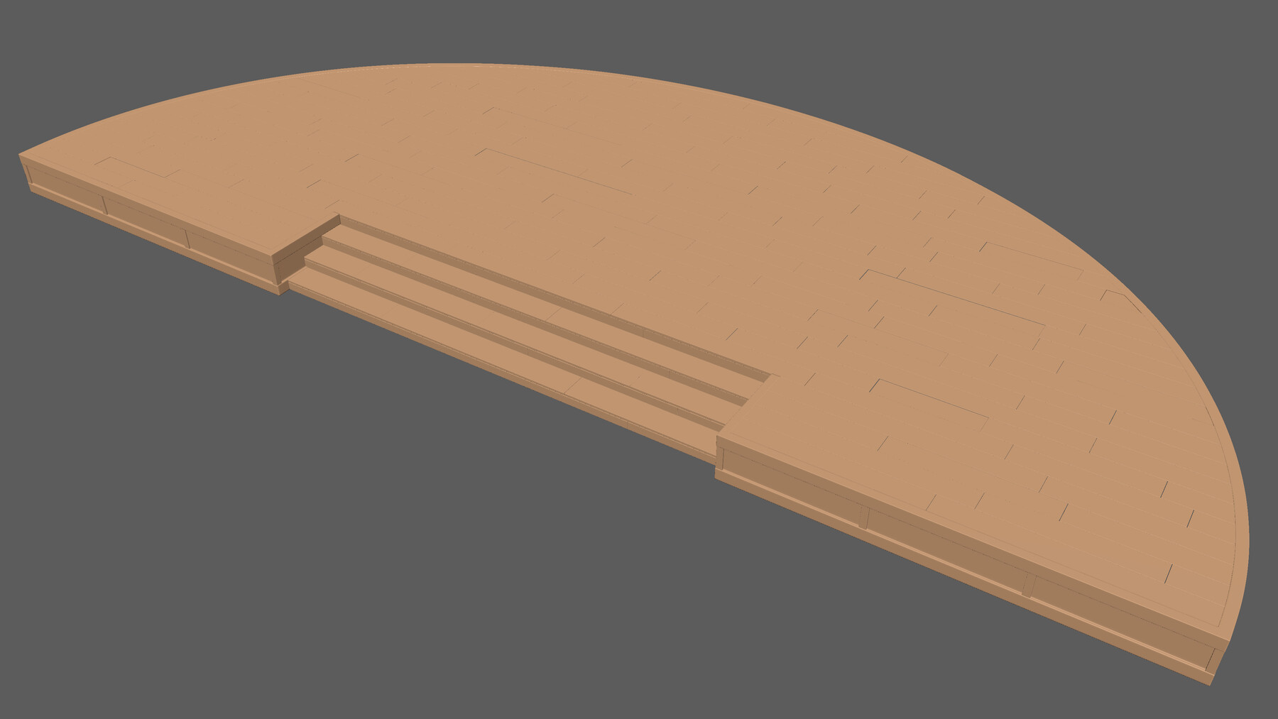 ArtStation - wood semi-circular podium | Resources