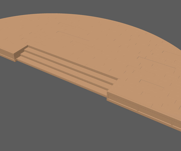ArtStation - wood semi-circular podium | Resources