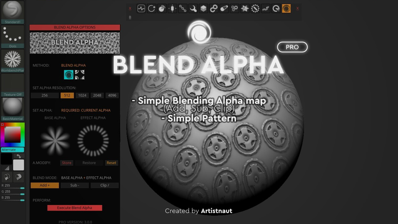 ArtStation - Blend Alpha - ZBrush Plugin | Resources