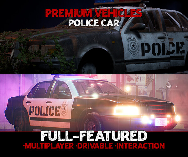 ArtStation - Police Car - Premium - Drivable and Interactable [UE4 ...