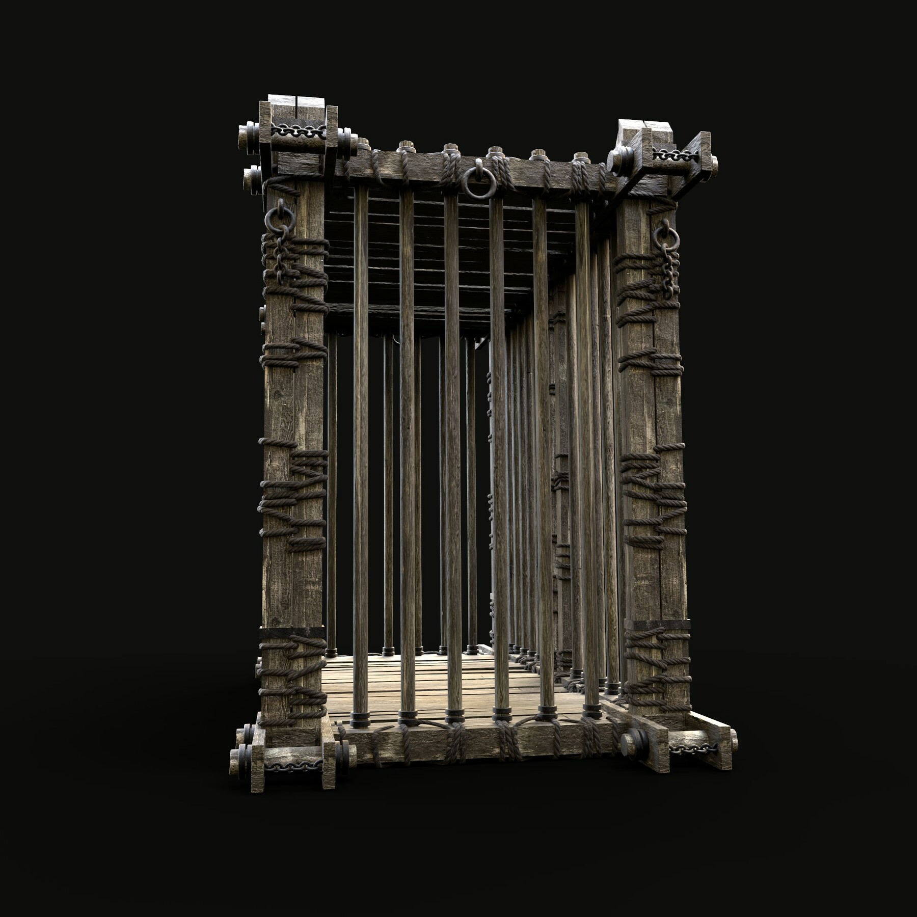 ArtStation - CAGE PACK ANIMAL HUMAN MEDIEVAL FARM WOODEN LOCKER ...