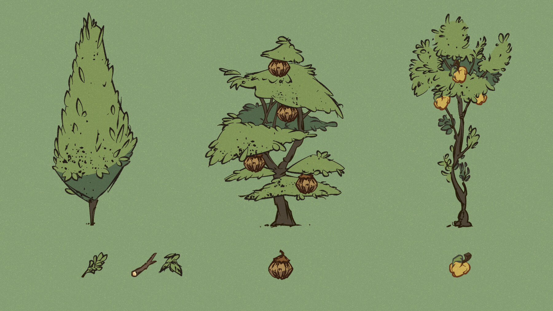 ArtStation - 2D Asset Pack – Nature 01 | Game Assets