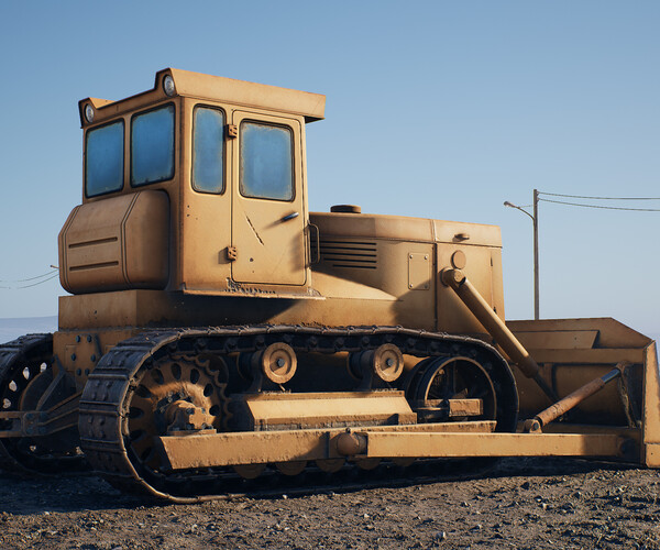 ArtStation - Bulldozer T170 - for Unreal Engine + Blender + FBX | Game ...