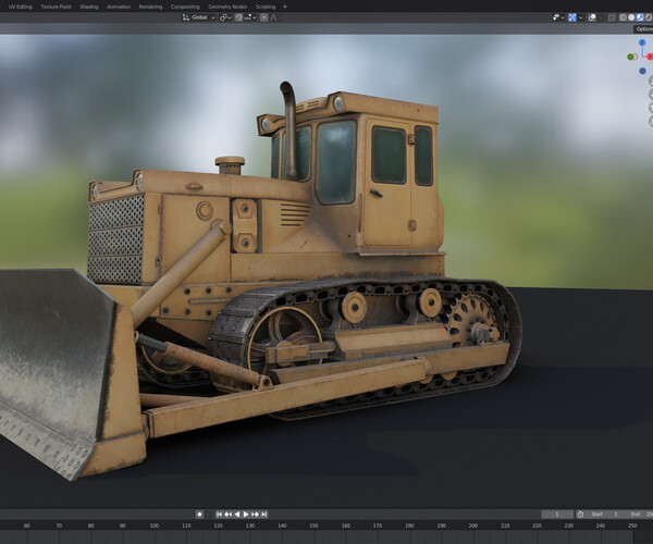 ArtStation - Bulldozer T170 - for Unreal Engine + Blender + FBX | Resources