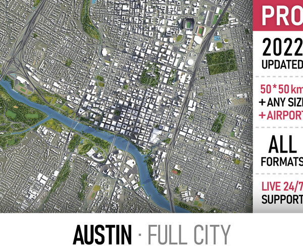 ArtStation - Austin - 3D city model | Resources