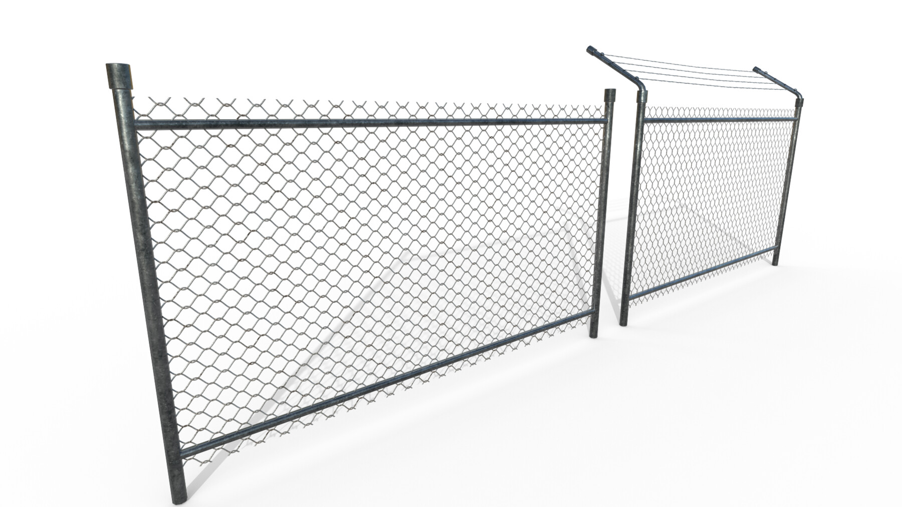 ArtStation - Netting Mesh Fence Kit Low Poly Low-poly 3D model | Resources
