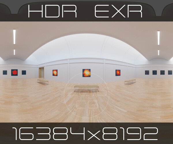 ArtStation - HDRI - Art Museum Gallery Interior 20 - 16384x8192 | Resources