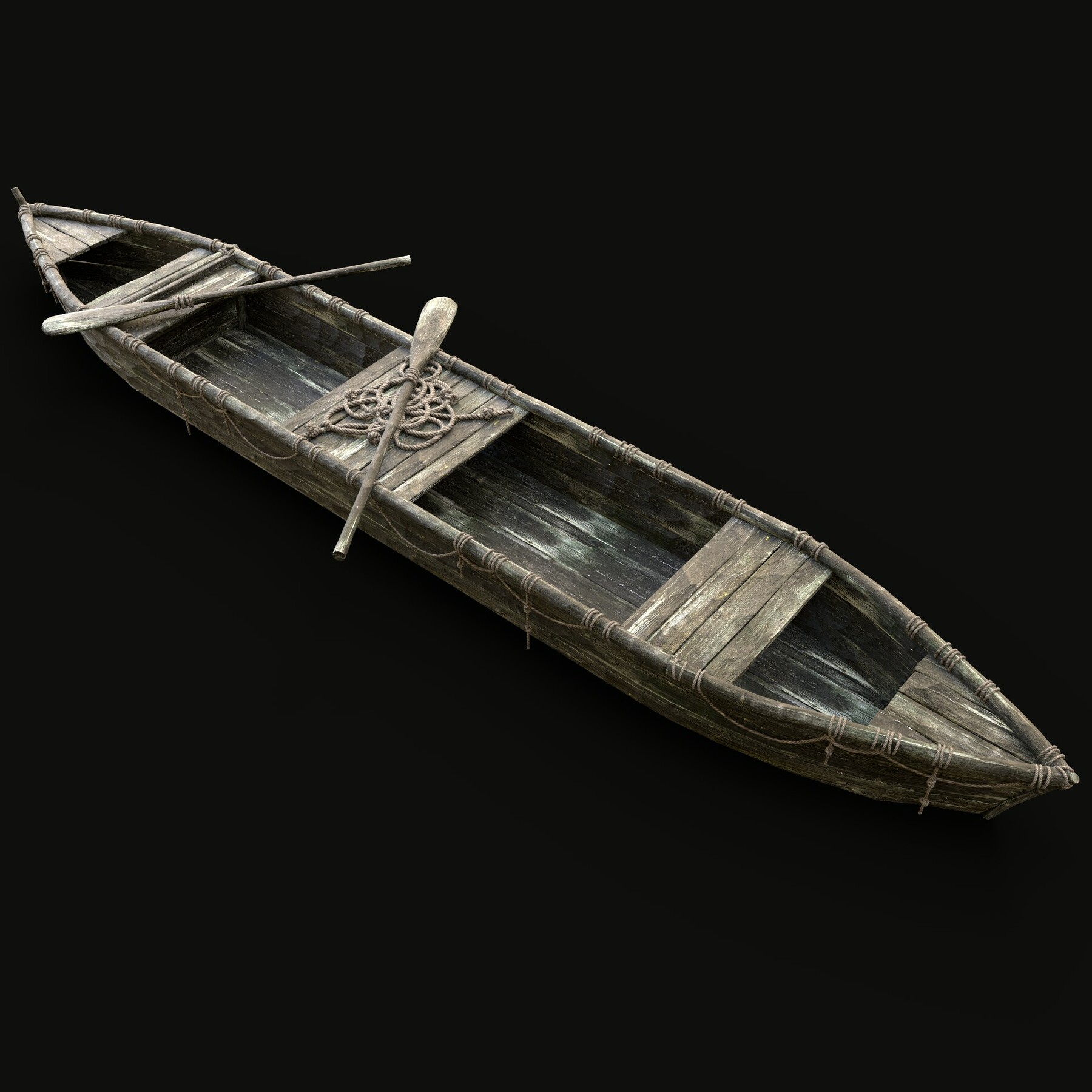 ArtStation - BOAT ROWBOAT GONDOLA RAFT WOODEN FISHERMAN COLLECTION PACK ...