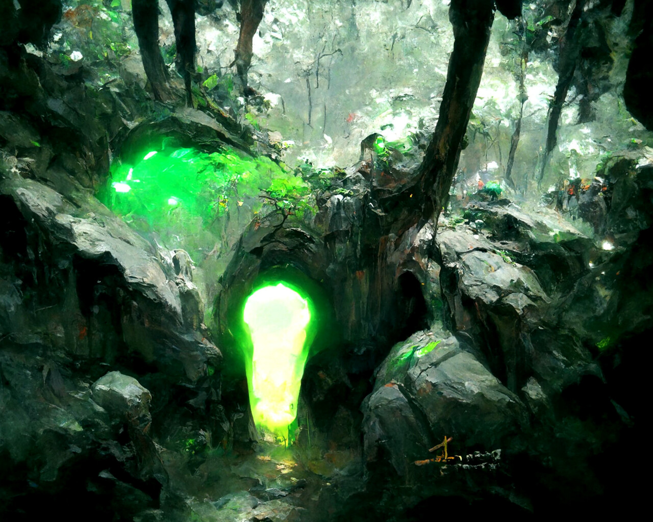 Forest Cave Entrance