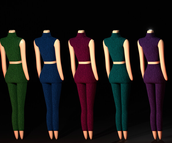 ArtStation - High Neck Top - Clothing Series 2.5 - .blend file - with ...