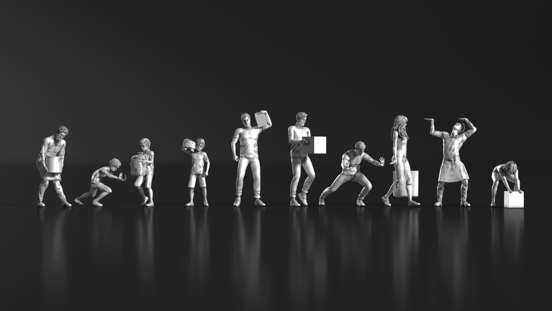 ArtStation - HD People 07 Carrying | Resources