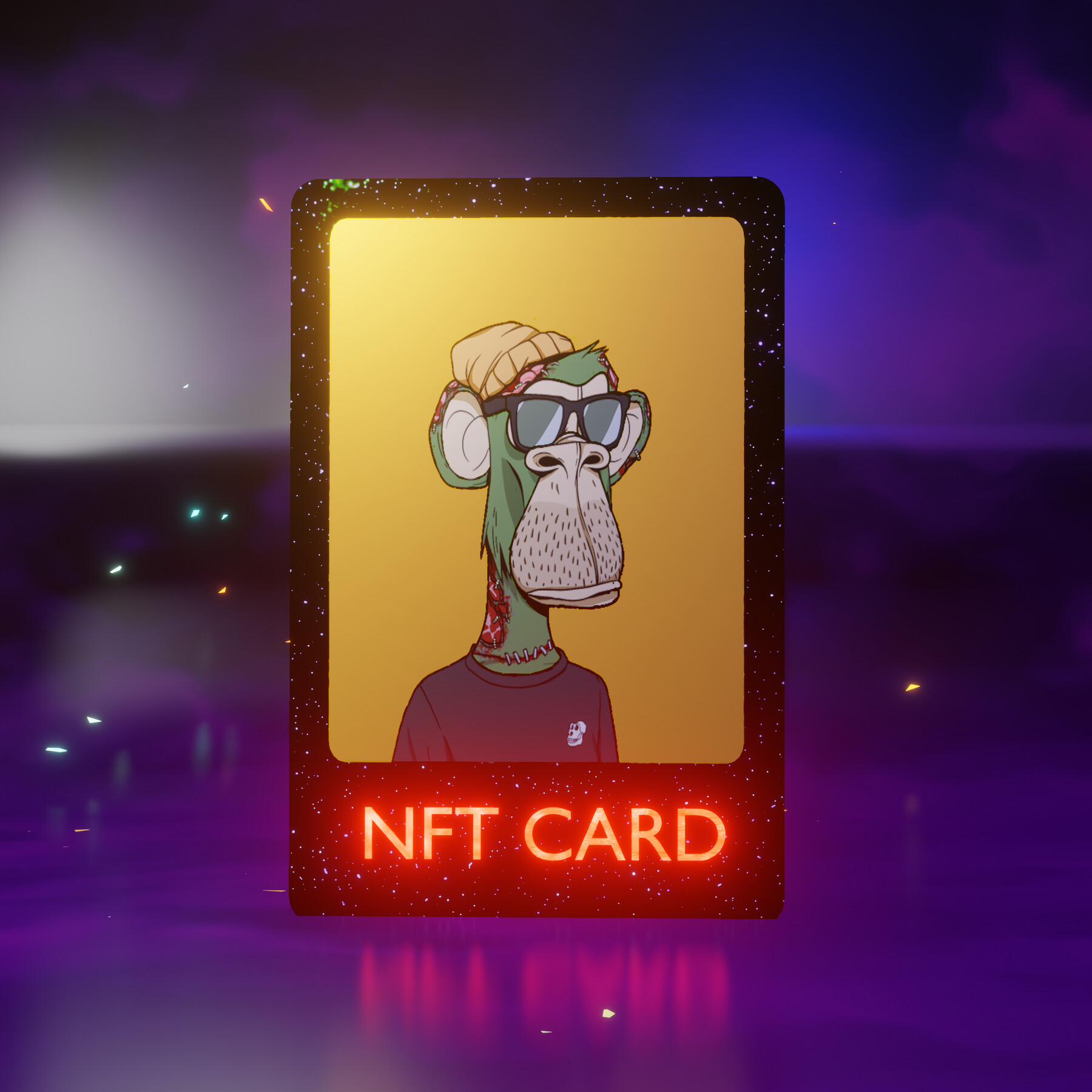 ArtStation - Trading 3D NFT Card EEVEE Rendering Blender Template Card ...