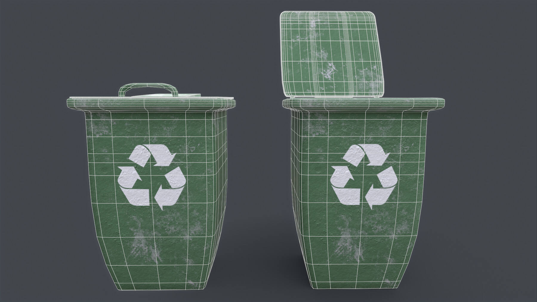 ArtStation - Recycle Trash Can | Game Assets