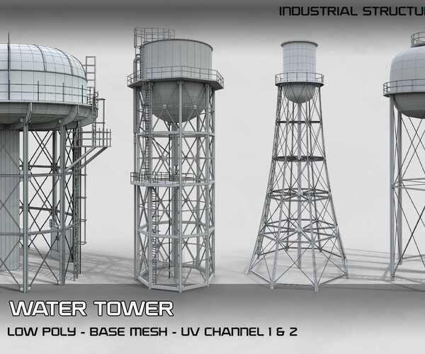 ArtStation - Industrial Structures- vol 2 – 20 Water Tower Structure ...