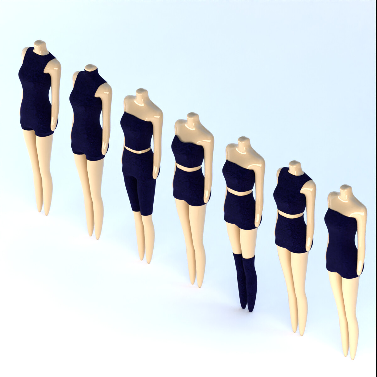 ArtStation - Outfit Pack of 7 - Clothing Series 2.7 - .blend file ...