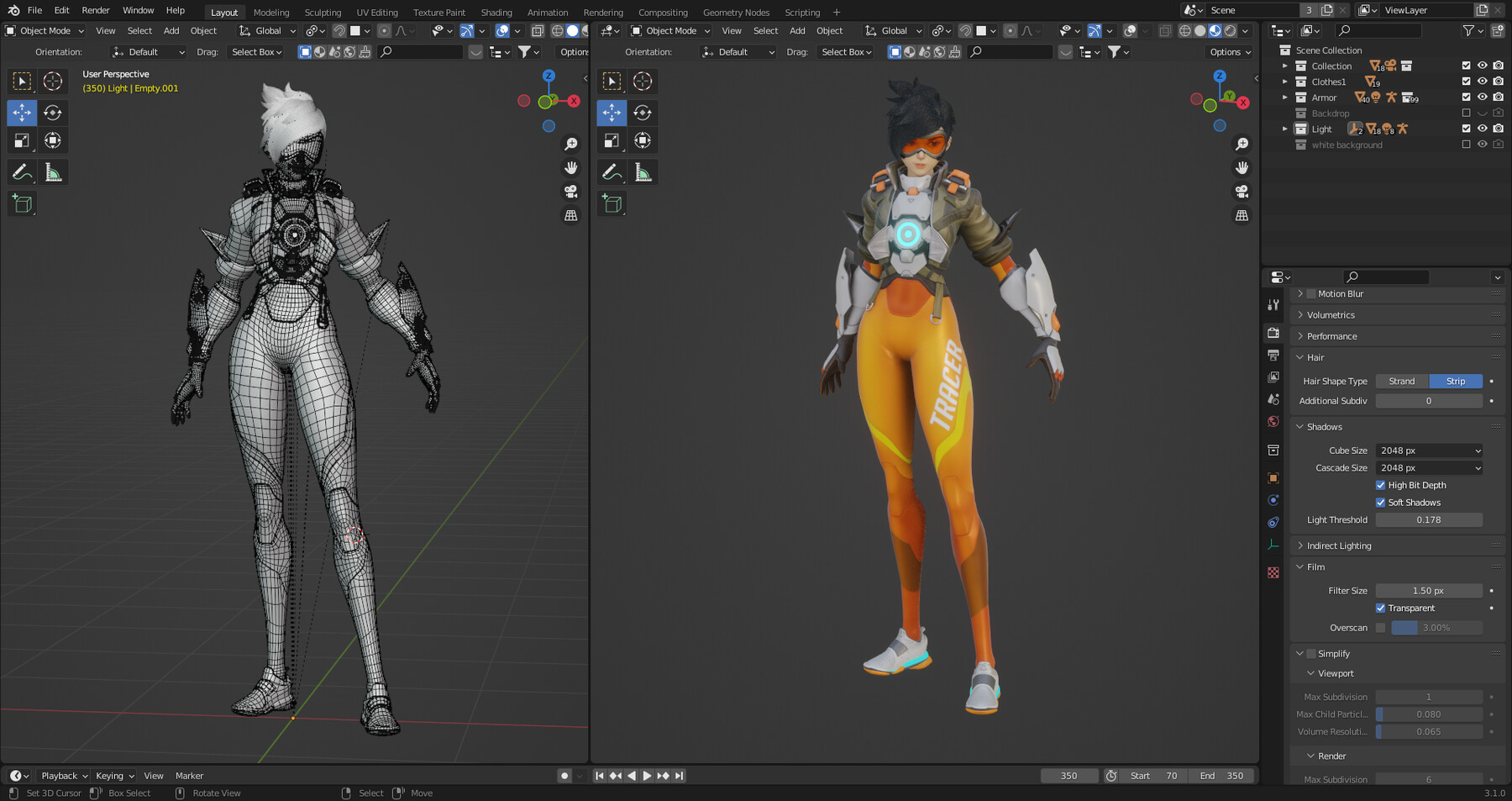 ArtStation - Tracer Character 3D model (*blend format) | Resources