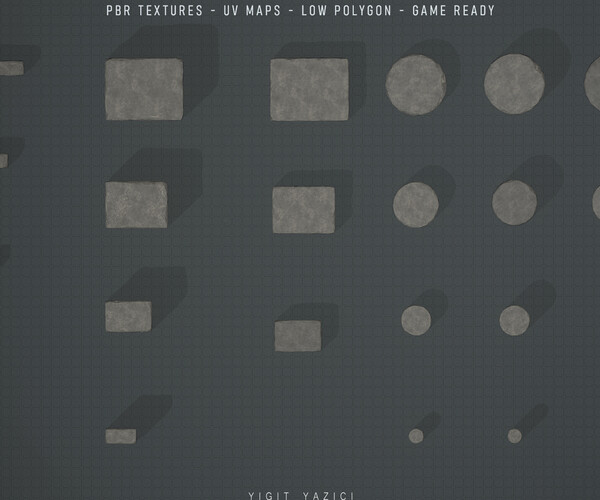 ArtStation - Stone Block Collection-Low Poly-3D Game Ready-PBR Free low ...