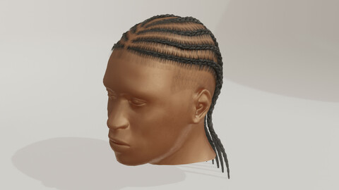 ArtStation - 3d male hair afro octopus braids | Game Assets