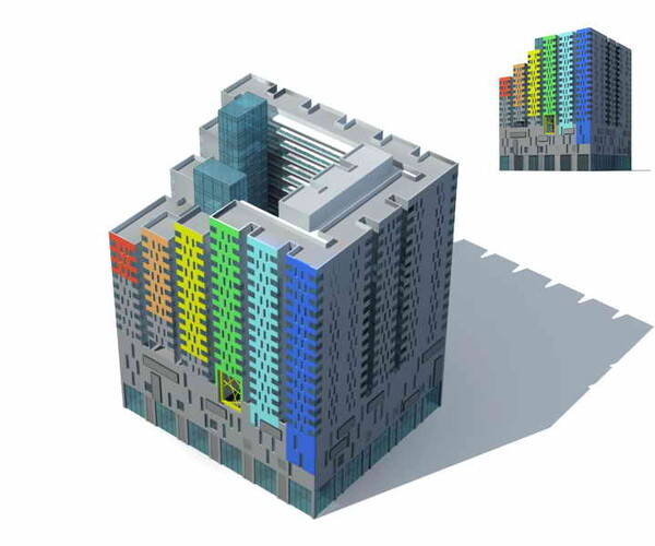 ArtStation - City Commercial Street office building 243 | Resources