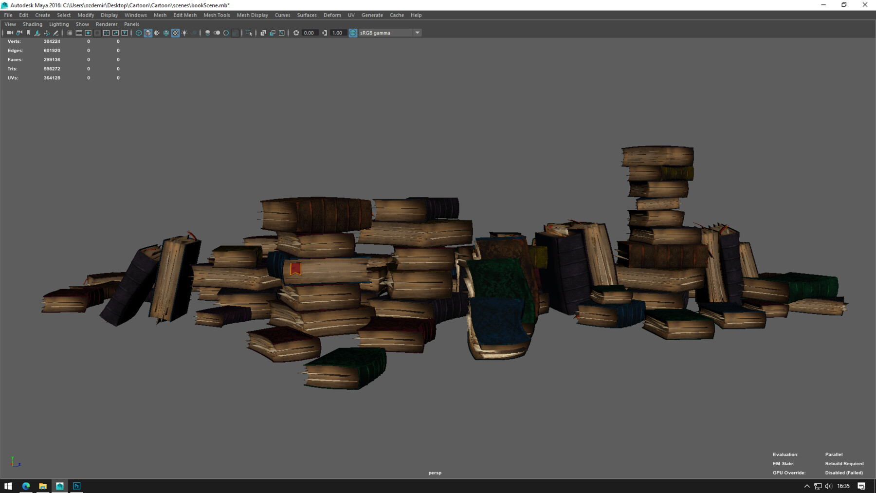 ArtStation - Cartoon Book Set Spell Book Scene for Animation and Game ...