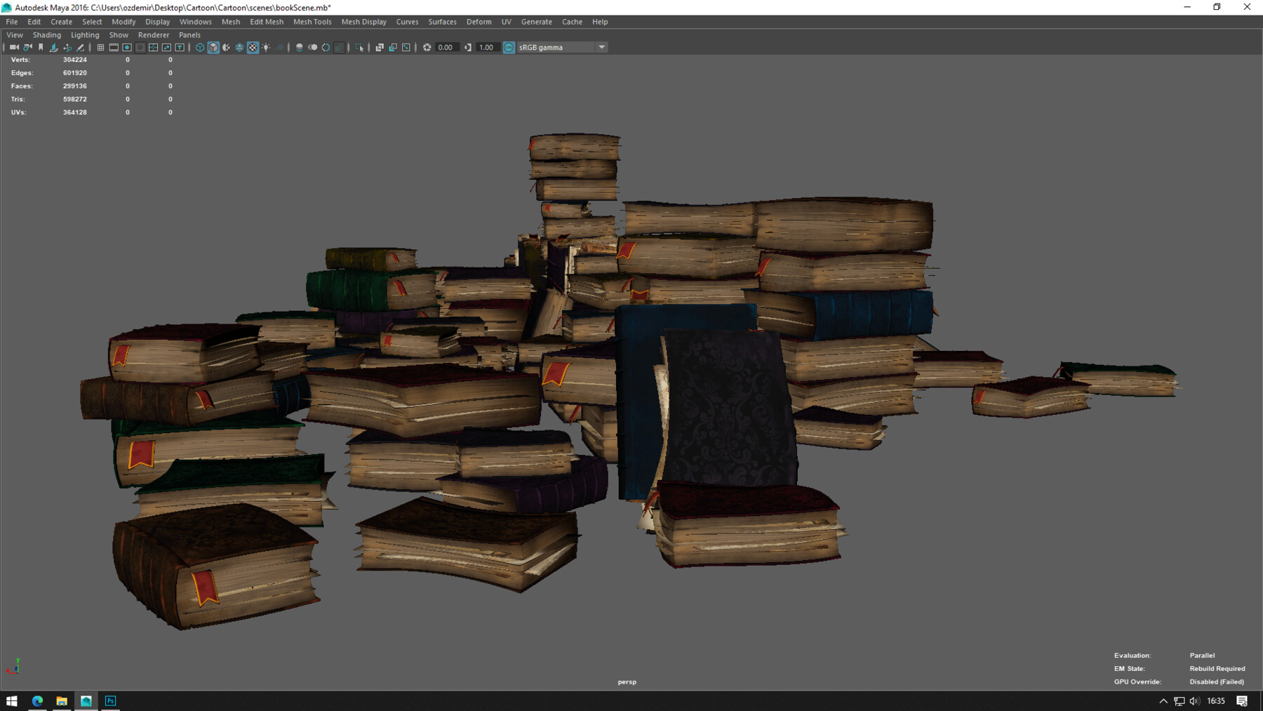 ArtStation - Cartoon Book Set Spell Book Scene for Animation and Game ...