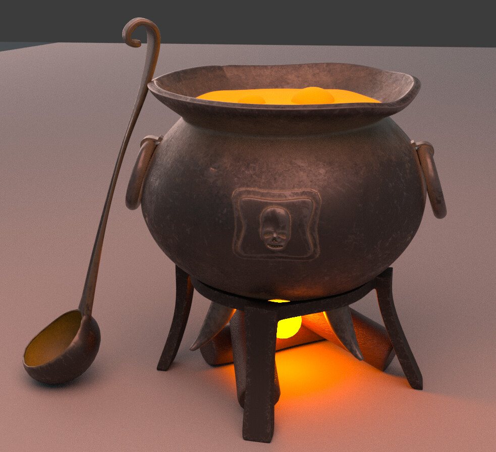 ArtStation - PBR Witch Cauldron Medieval Craft Art Magic Potion Scene ...