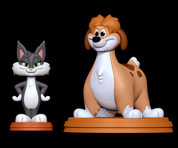 ArtStation - Rita and Runt - Animaniacs 3D print model | Resources