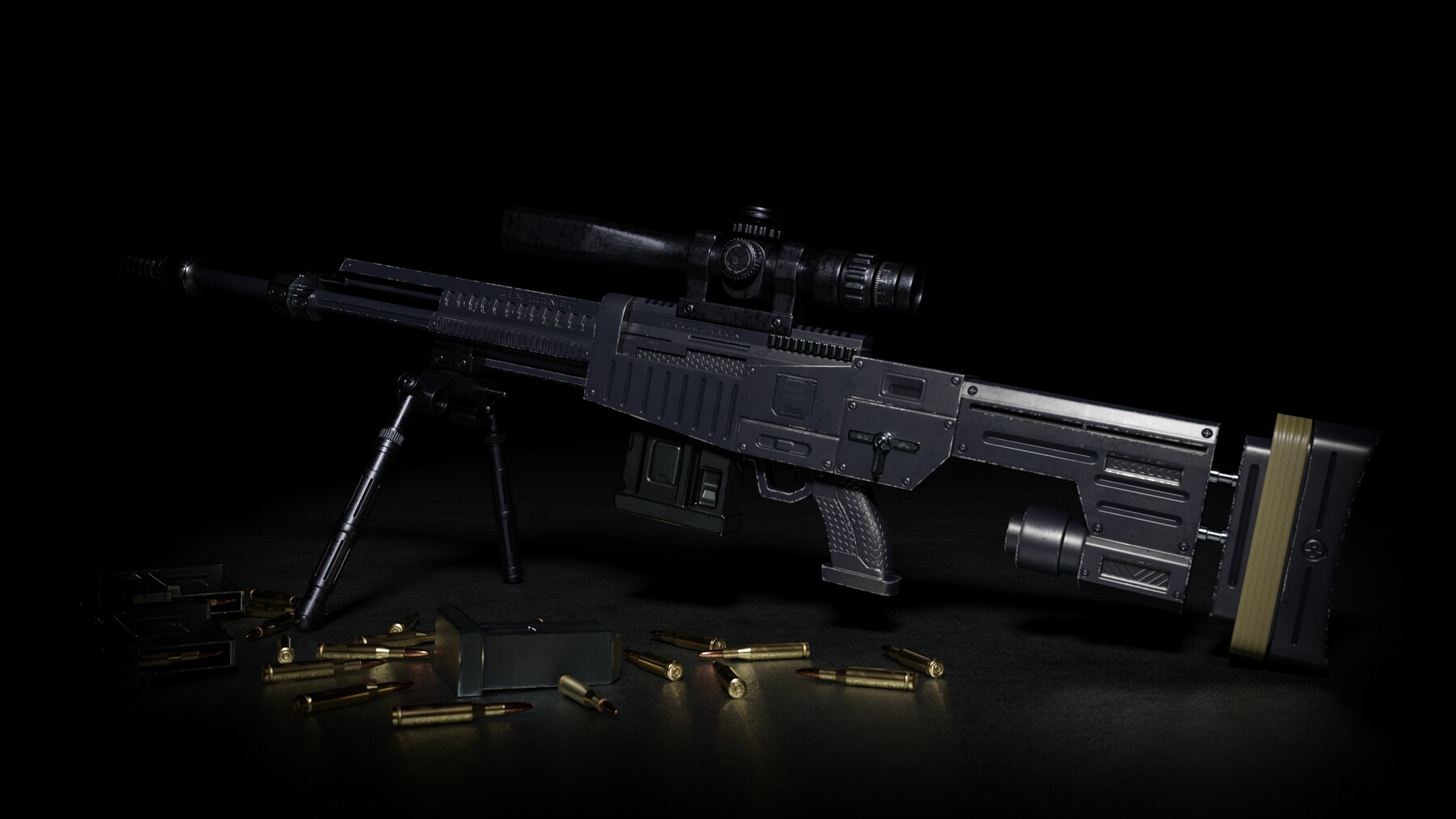 ArtStation - Apocalipt 50R Sniper Rifle | Game Assets