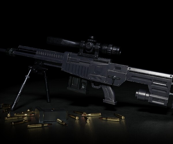 ArtStation - Apocalipt 50R Sniper Rifle | Game Assets