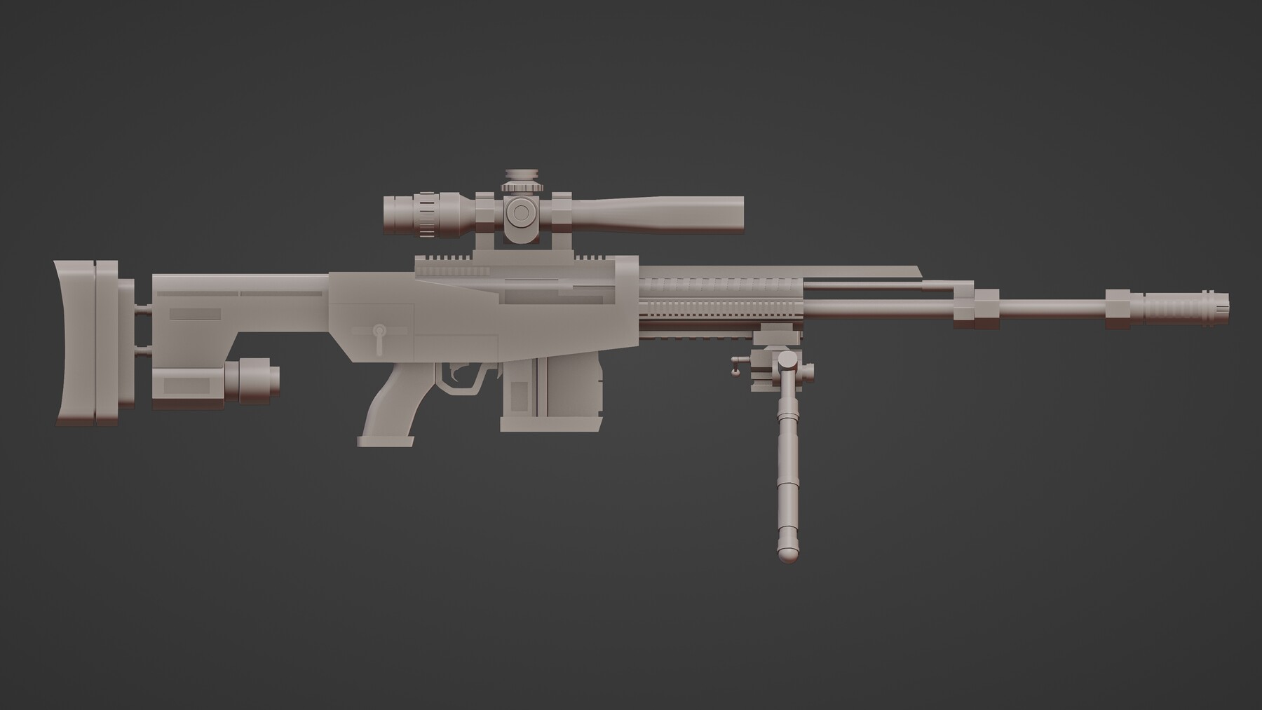 ArtStation - Apocalipt 50R Sniper Rifle | Game Assets