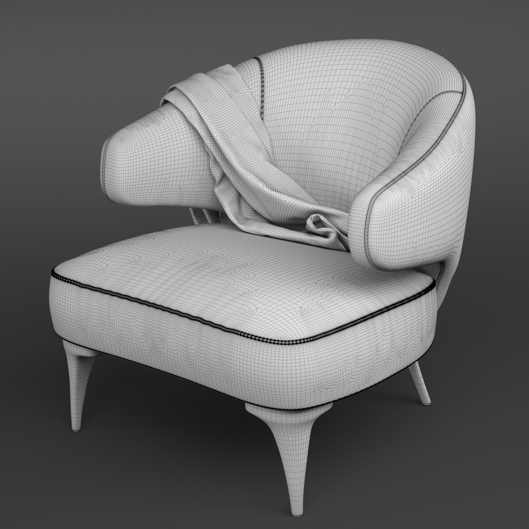 ArtStation - Old leather armchair | Game Assets