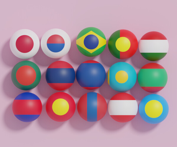 ArtStation - Flag of Ball Collection 6 3D model | Resources