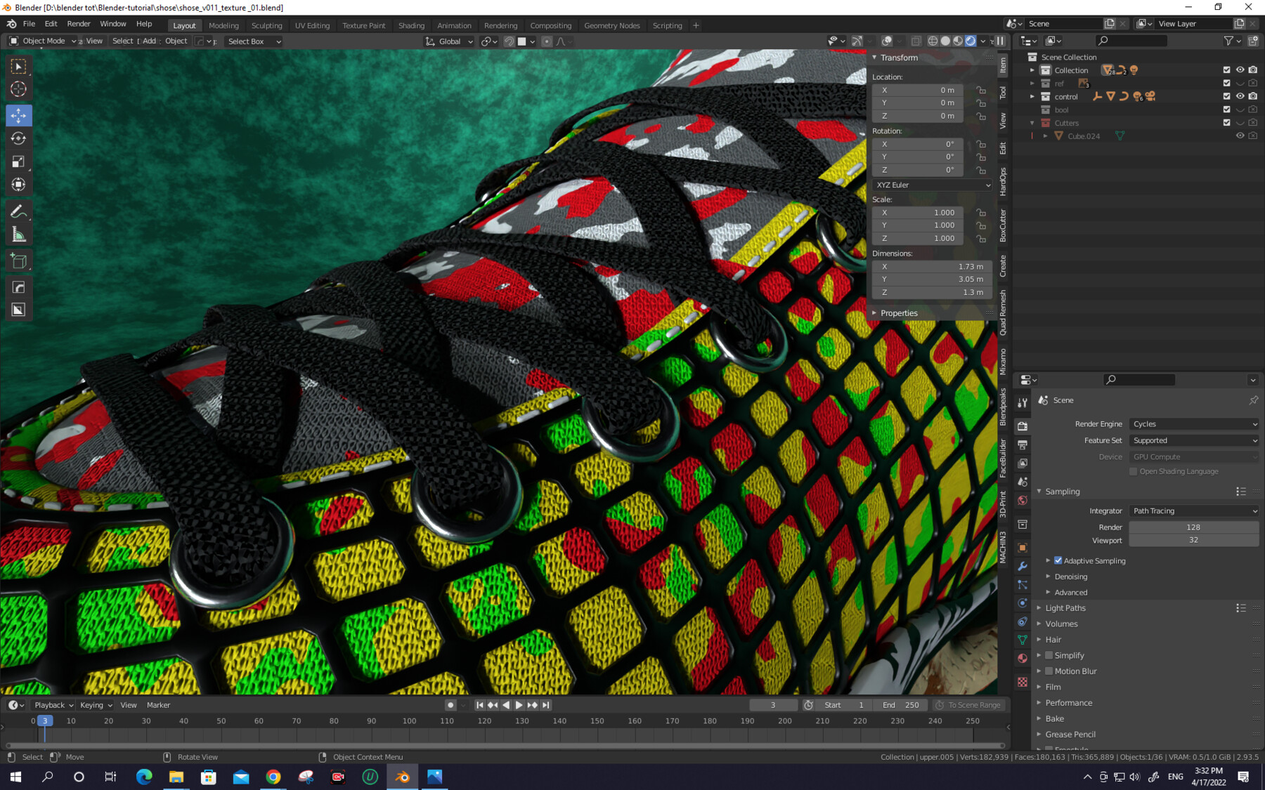 ArtStation - shoes (sneaker) high poly (blender) | Resources