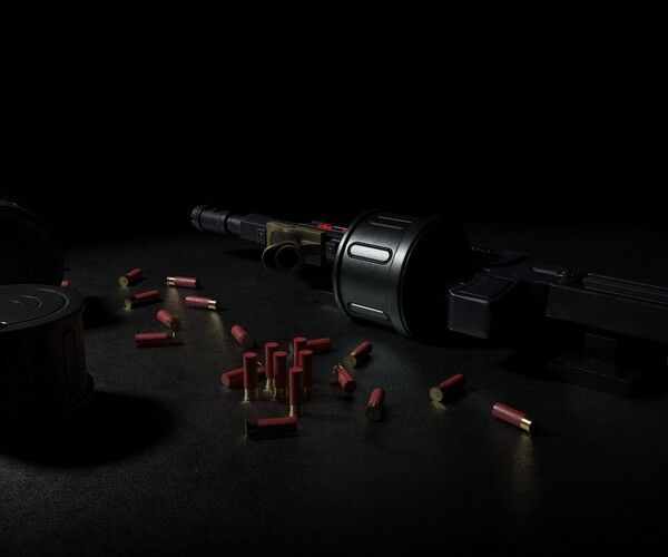 ArtStation - Corpse Sweeper Semi-Automatic Shotgun | Game Assets