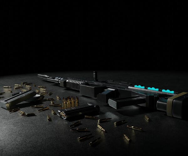 ArtStation - FENDER M6 Assault Rifle | Game Assets