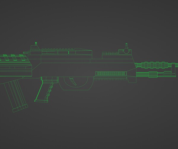 ArtStation - FENDER M6 Assault Rifle | Game Assets