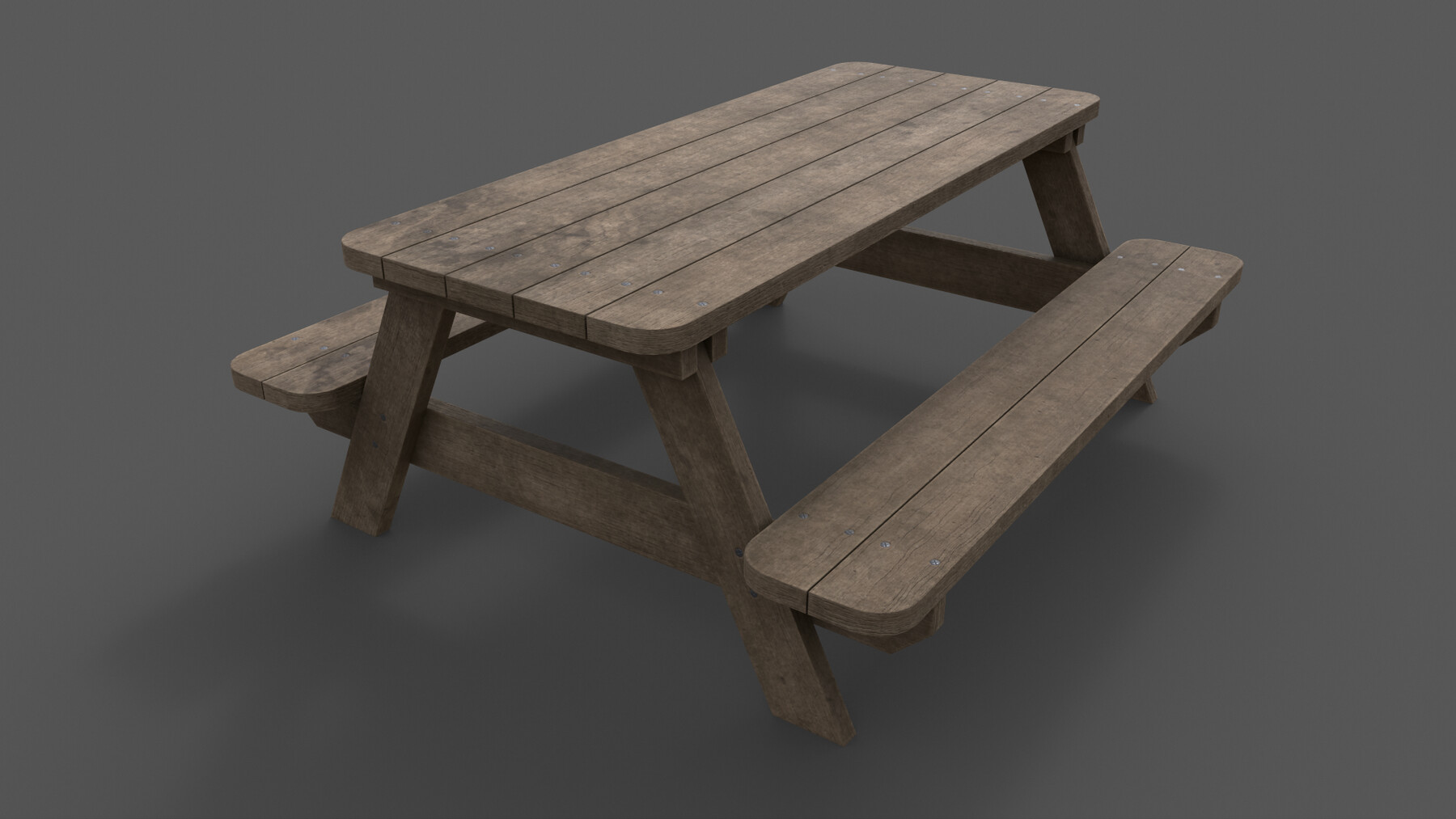 ArtStation - PBR Picnic Table Park Bench | Game Assets