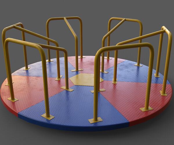 ArtStation - PBR Merry Go Round Roundabout A | Game Assets